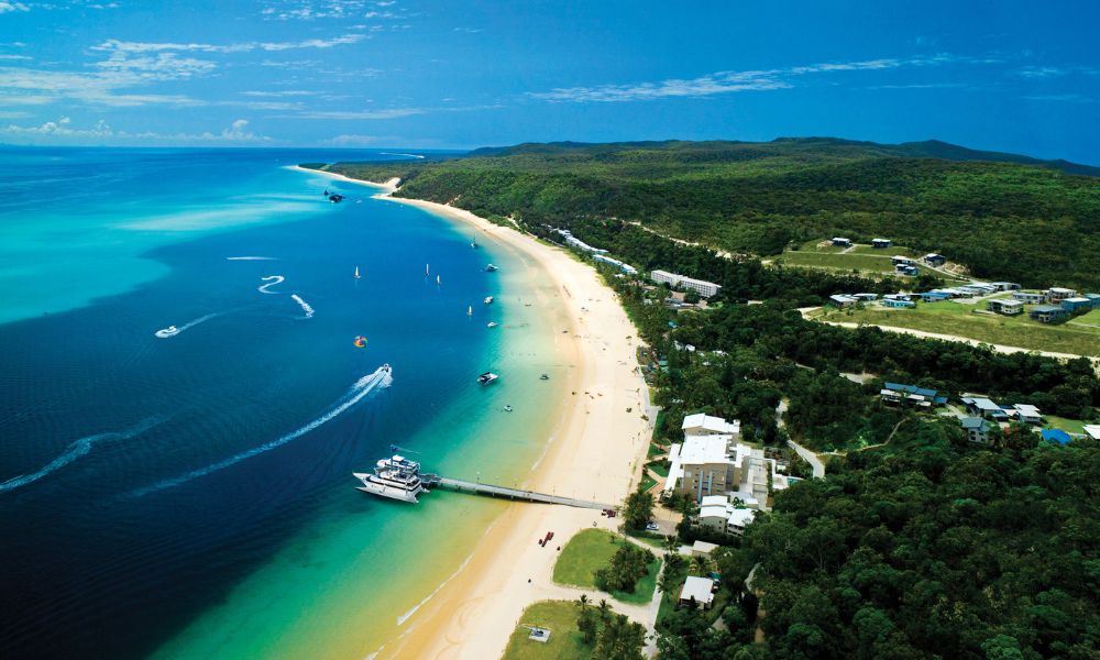 Tangalooma Day Cruise with Quad Bike and Helicopter Tour | Experience Oz